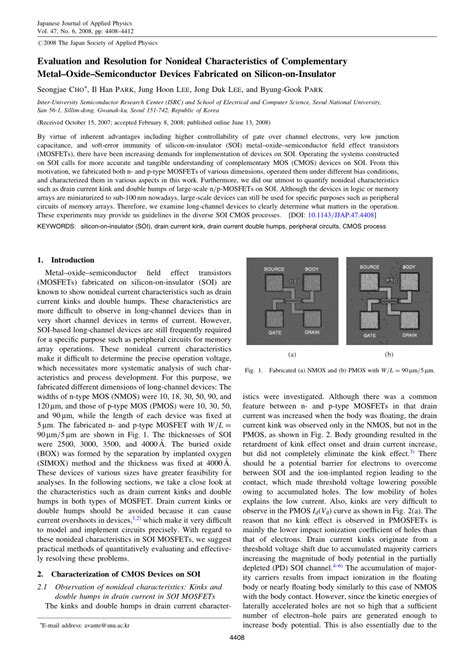 Pdf Evaluation And Resolution For Nonideal Characteristics Of
