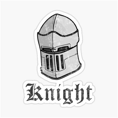 Retro Knight Helmet Sticker For Sale By Vladocar Redbubble