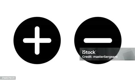 플러스 및 마이너스 라운드 아이콘 세트 증가 감소 벡터 픽토그램 긍정적 인 부정적인 부호 더하기 기호에 대한 스톡 벡터 아트 및 기타 이미지 Istock