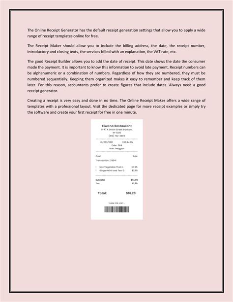 Ppt Receipt Creation With Online Receipt Generation Tool Powerpoint