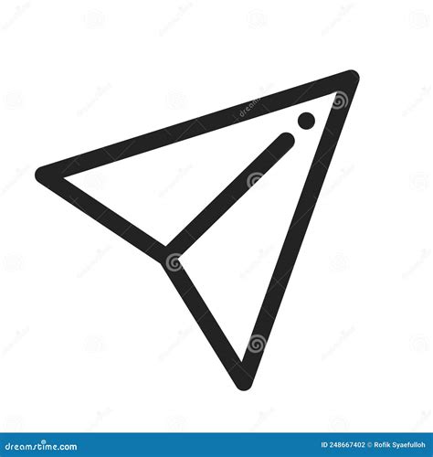 Outline Send Button Icon For Smartphone Ui Stock Vector Illustration Of Vector Menu