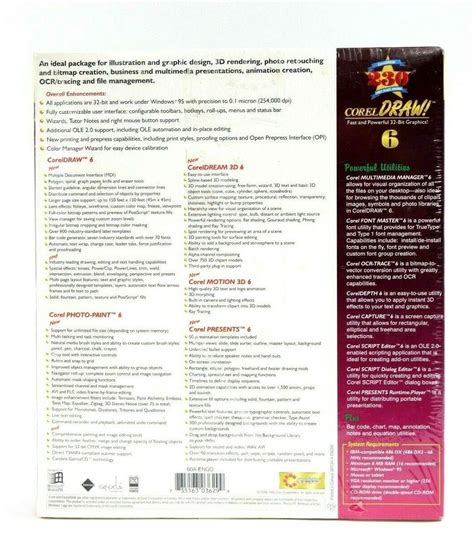 Buy Vintage Microsoft Windows Corel Draw Fast Powerful Bit Graphics New Online At