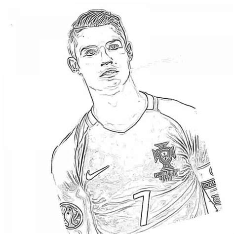 Разукрашки Роналду 70 фото