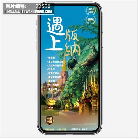 遇上版纳旅游长图海报模板下载 编号：72530其他旅游景点图旺旺在线制图软件