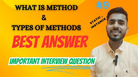 Best Answer What Is Method In Java Static And Instance Youtube