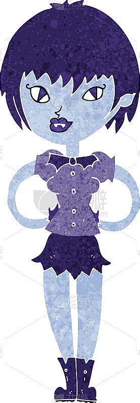 卡通美女吸血鬼女孩