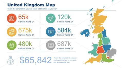 Editable Map PowerPoint For United Kingdom SlideModel