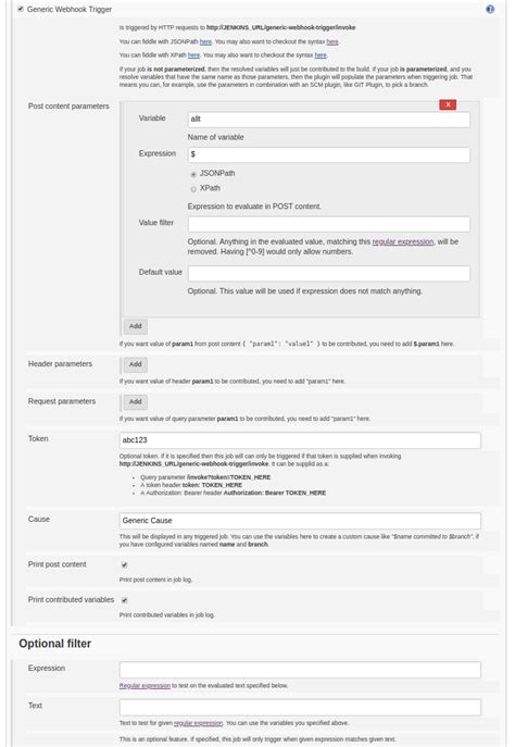 Generic Webhook Trigger Jenkins Plugin