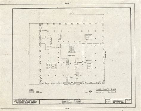 Blueprint First Floor Plan Rookery Building 209 South Lasalle Stree