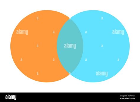 Intersecting Circles Colored Icon Merge Concept Business Background Vector Illustration