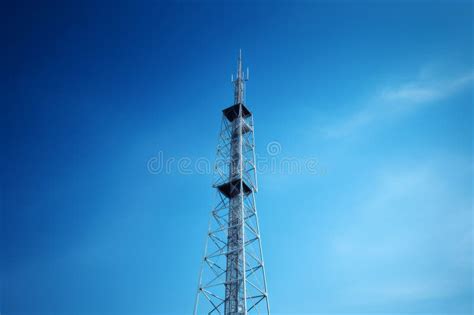 Modern Telecom Tower Standing Tall Connectivity Concept Generative Ai