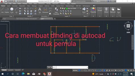 CARA MUDAH MEMBUAT DINDING DI AUTOCAD UNTUK PEMULA YouTube
