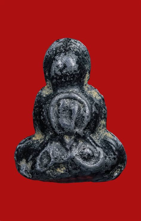 302881 พระปิดตาหลวงพ่อเดิม วัดหนองโพ พ ศ 2490 เนื้อเมฆพัตร จังหวัดนครสวรรค์ สยามวัตถุมงคล