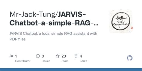 Github Mr Jack Tungjarvis Chatbot A Simple Rag With Pdf Files Jarvis Chatbot A Local Simple
