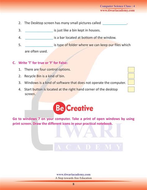 Computer Science Worksheets For Grade 4