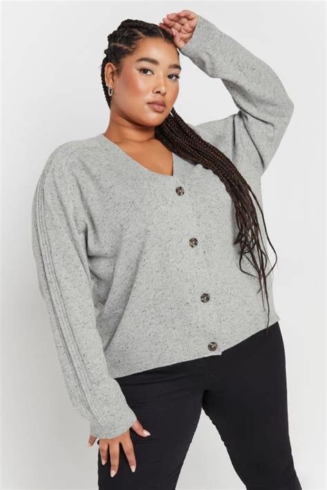 Yours Plus Size Grey Soft Touch Waterfall Cardigan Yours Clothing