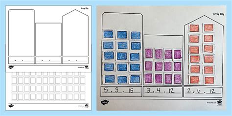 Third Grade Array City Worksheet
