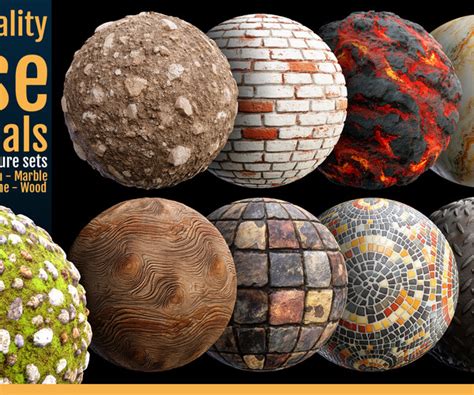 Artstation 100 High Quality Base Materials Sbsar Textures Game