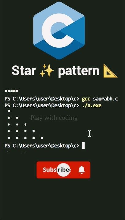 Make A Star Pattern In C Language Cprogramming Cpatterns Coding