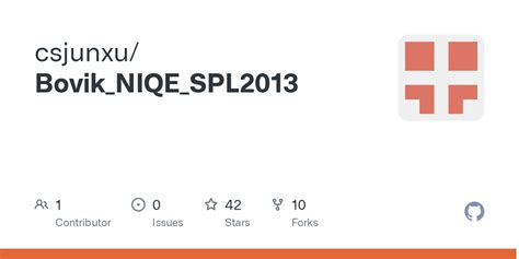 GitHub Csjunxu Bovik NIQE SPL2013