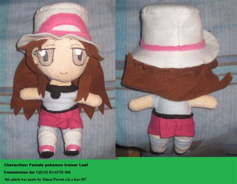 Pokemon Trainer Leaf Plushie By Hao 007 On Deviantart