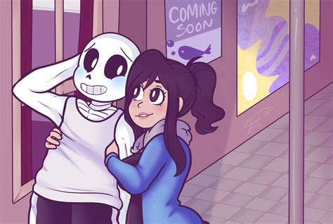 G Ellie And Sans Walking Together By Loulabeiie On Deviantart