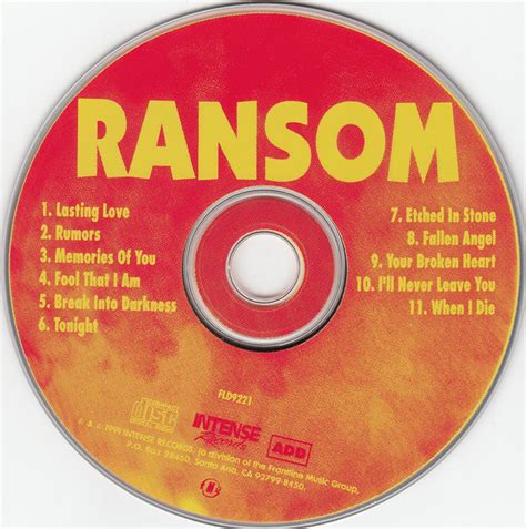 Ransom Ransom 1991 Real 80s Ccm