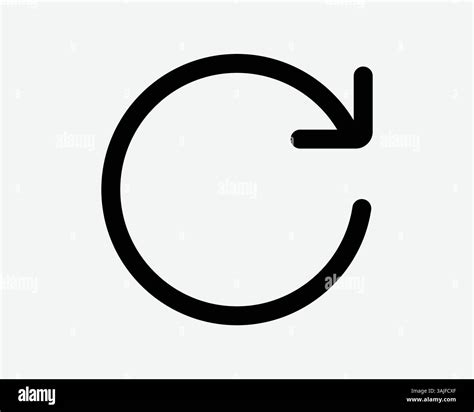Refresh Arrow Line Icon Circle Circular Arrowhead Repeat Restart Loading Loop Rotate Rotation