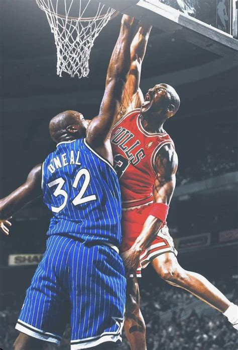 Michael Jordan Dunking Over Shaq Die Hard Chicago Bulls Fans