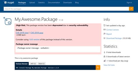 Deprecate Packages · Nugethome Wiki · Github