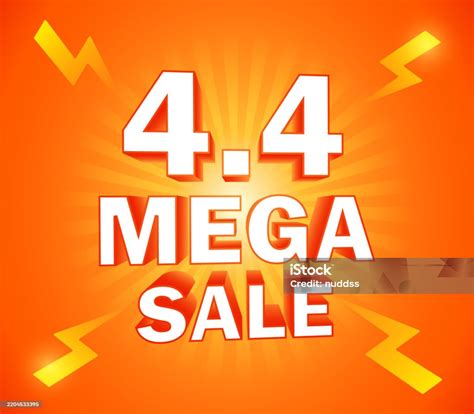 44 특별 행사 할인 쿠폰 거래를위한 밝은 디자인의 플래시 프로모션 및 광고를위한 메가 세일 배너 최고의 가격 라벨 상점 소매점 소매 전자 상거래 또는 온라인 마케팅