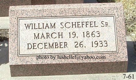 William Scheffel Sr 1863 1933 Find A Grave Memorial
