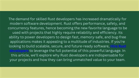 Ppt Rust Developers Why Theyre Essential For Your Projects