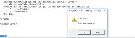 excel how to do conditional formatting of colour scale in vba in a more efficient way stack