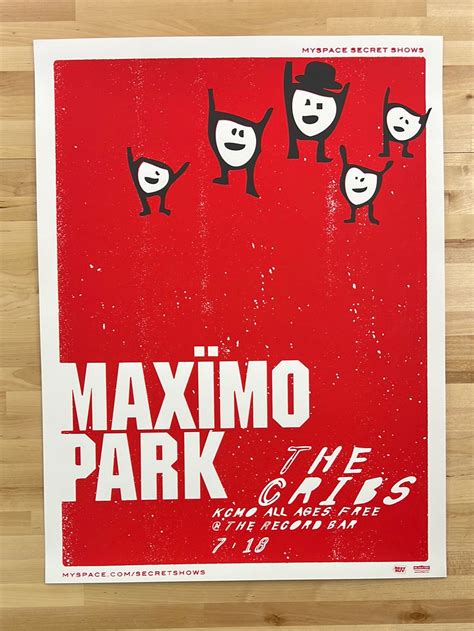 Maximo Park The Cribs 2007 Poster Kansas City Mo Sold Out Posters