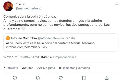 Manuel Medrano Confirmó El Fin De Su Relación Con Alina Enero Y Se