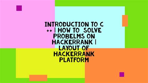 introduction to c how to solve problems on hackerrank layout of