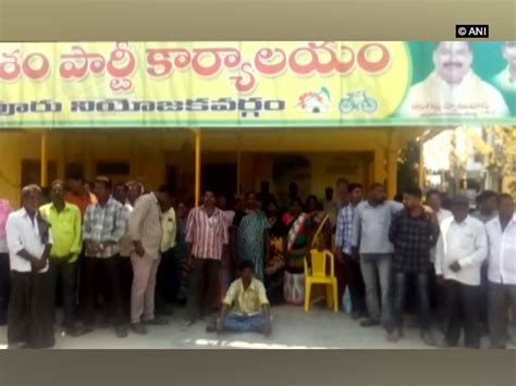 Andhra Pradesh TDP Workers Protest Over Tiruvuru Assembly Ticket