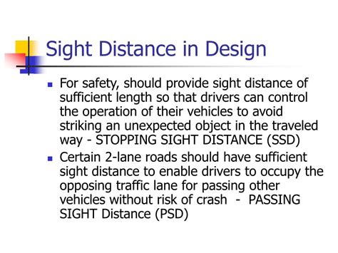 Ppt Sight Distances Powerpoint Presentation Free Download Id6063847