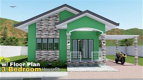 Small House Design Idea 3 Bedroom 70x92m Simple Houseph Youtube