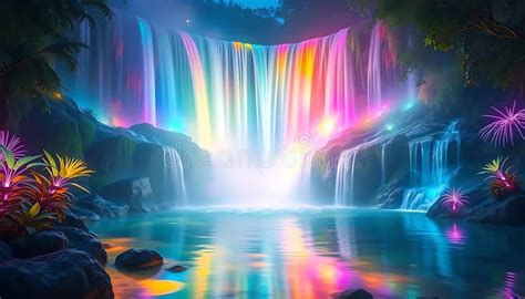Rainbow Waterfall Backgrounds For Desktop
