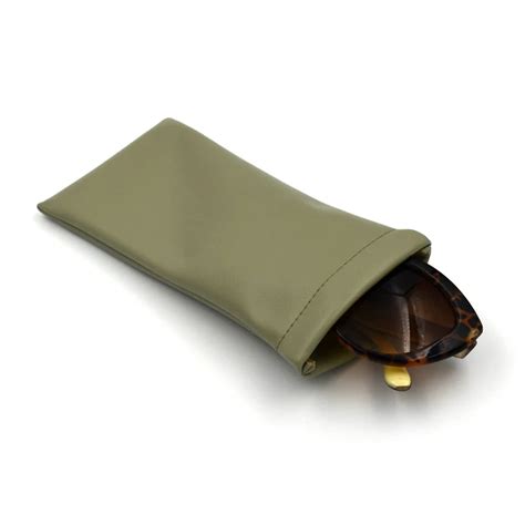 Top Squeeze Closure Pu Leather Glasses Pouches Eyewear Bag Leather