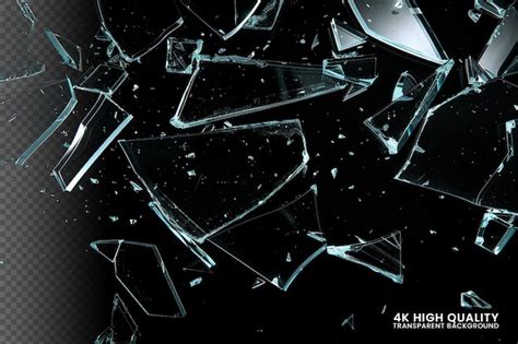Cracks And Lines On Broken Glass On Black Background Premium Ai