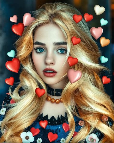 Beautiful Woman Long Blonde Hair Green Ai Photo Generator Starryai