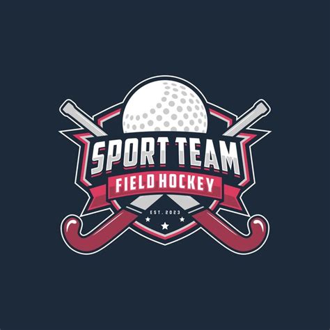 Logo Et Insigne De Hockey Sur Gazon Illustration Vectorielle De Hockey