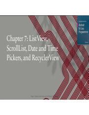 7121 Create Objects For Rows In The List Chapter 7 ListView ScrollList