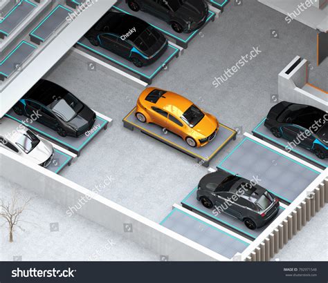 Automated Guided Vehicle Agv Carrying Yellow Stock Illustration 792971548