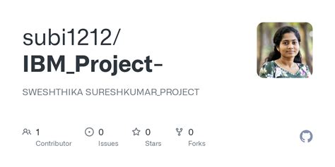 Github Subi1212ibmproject Sweshthika Sureshkumarproject