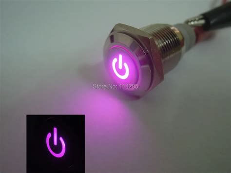 Aliexpress Buy 1pc 16mm 12V 3A Car Auto Purple LED Metal Switch