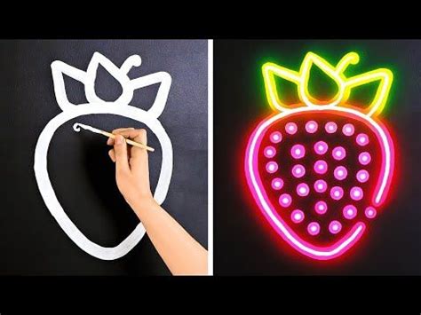 How To Draw GLOW Effect Easy Painting Ideas For Your Home YouTube Neon Art Painting Neon
